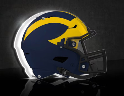 MICHIGAN WOLVERINES Tabletop Football Helmet LED Light-Up Sign NIB! | eBay