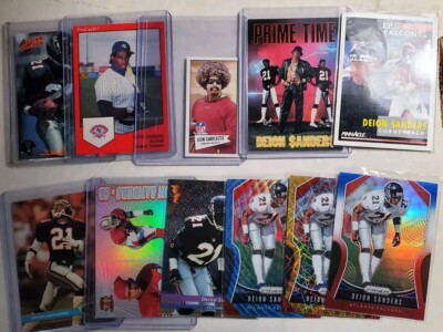 1989-2013 Lot Of 11 Leon Sandcastle Deion Sanders SP MINI Procards ...