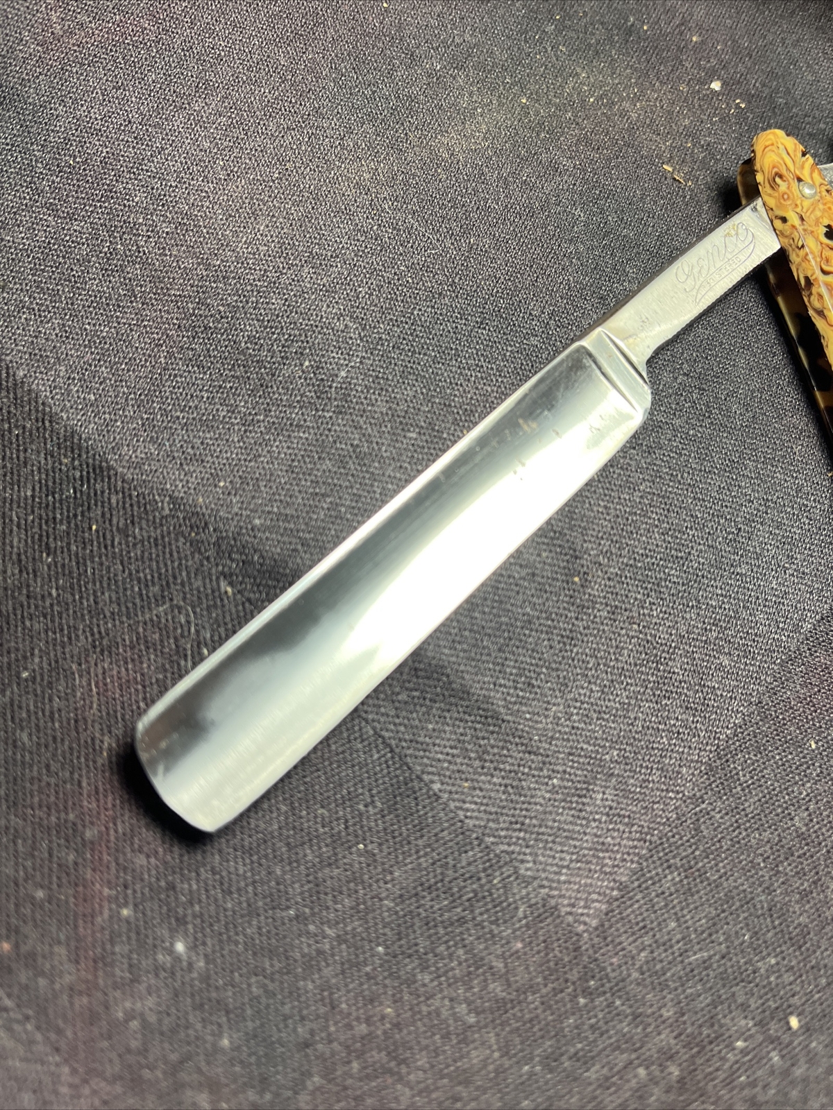 vintage rare GENCO STRAIGHT RAZOR With marble swirl handle | eBay