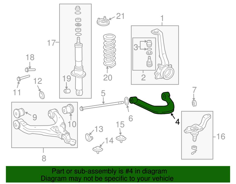 Genuine Toyota Upper Control Arm 48630-35030 | eBay
