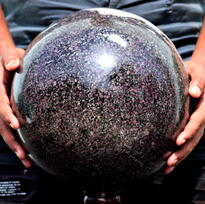 280MM Ruby Spinel In Matrix Sphere Chakra Energy Healing Crystal ...