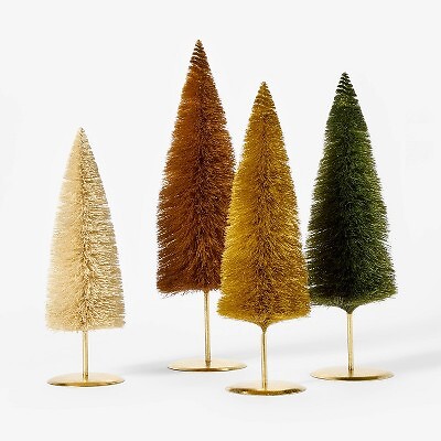 Set of 4 Decorative Bottle Brush Trees - Threshold designed with Studio ...