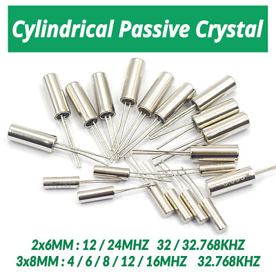 Cylindrical Passive Crystal 2x6mm 3x8mm Quartz Crystal Oscillator 32KHZ ...
