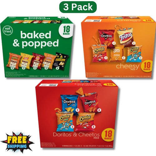 Frito-Lay Mix Variety Pack Snack Chips, Multipack 18 Count, 3 Pk | eBay