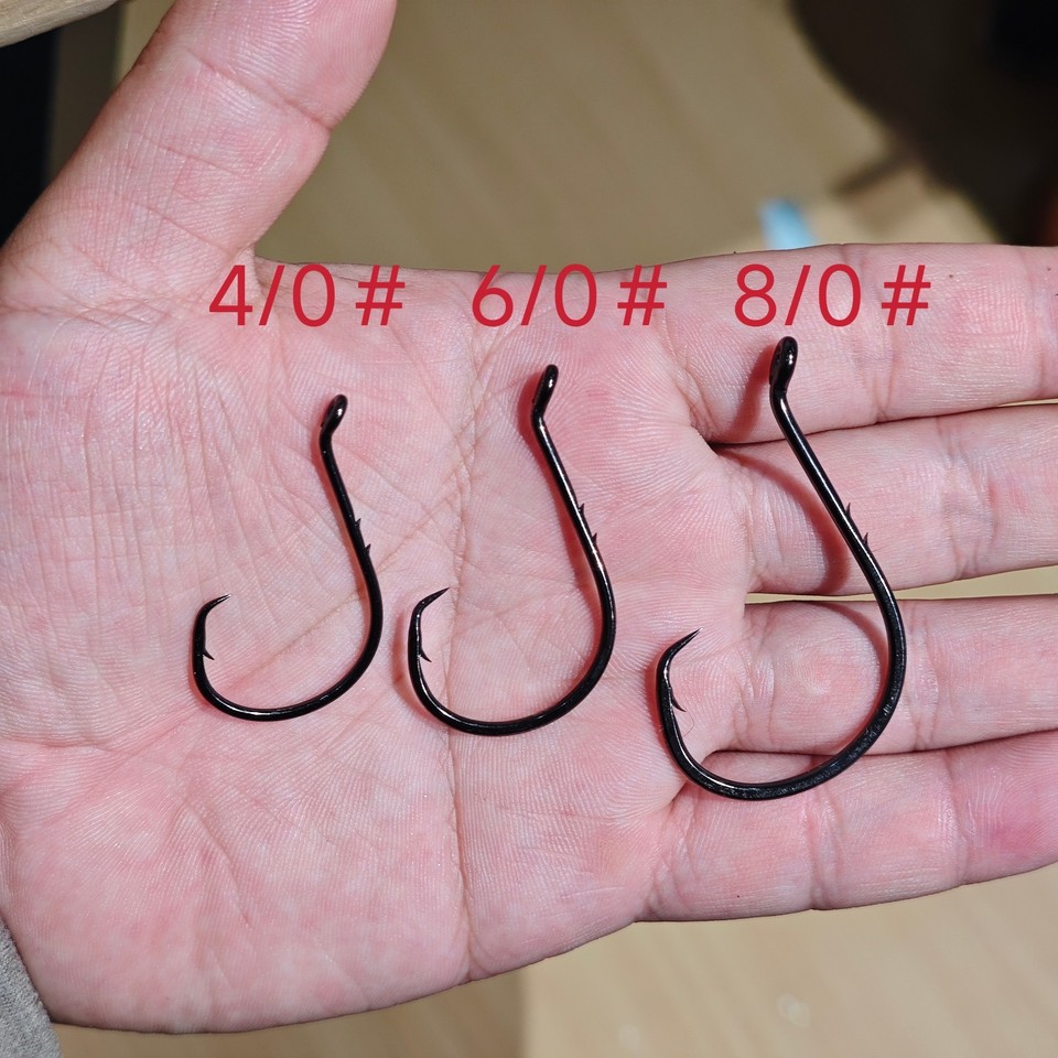 60pcs Circle Hooks Octopus Fishing Hooks LiveBait Hooks 4/0# 6/0# 8/0 ...