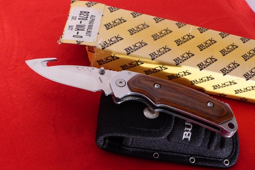 Buck USA Made 5" Closed 278 Alpha Hunter Linerlock Lock Guthook Blade ...