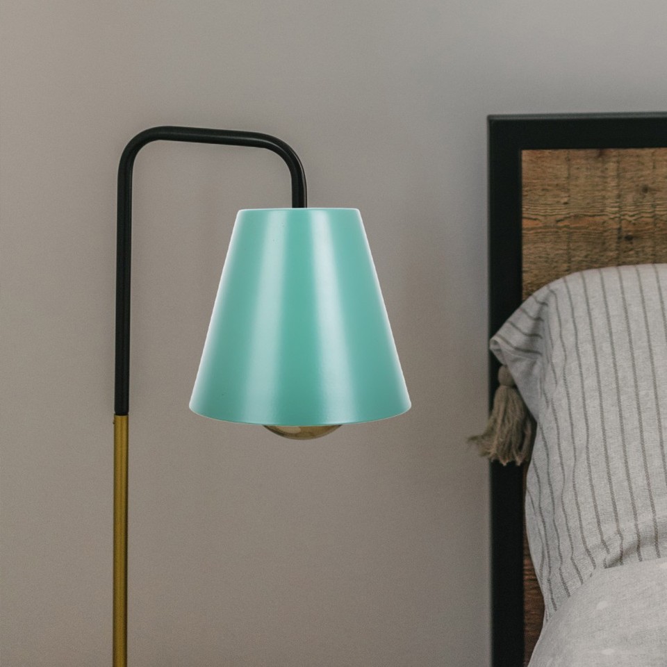 Iron Lamp Shade Replacement Small Metal Barrel Lampshade E27 Table Lamp ...