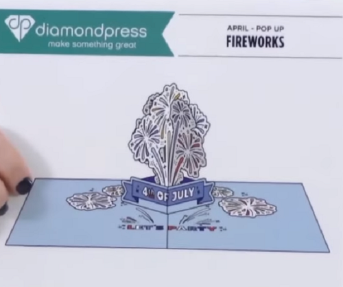 Diamond Press Firework Pop-Up Card 24pc Stamp & 12pc Die Kit 786636 ...