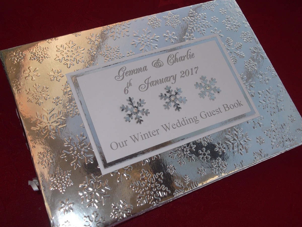 Snowflake Wedding Guest Book Snowflake Guest Book Etsy