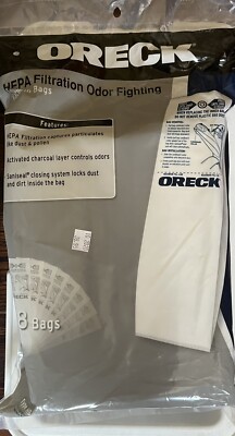 Oreck Edge Vacuum HEPA odor fighting 8pk Bags HB8PKOH Will NOT Fit CC ...