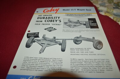 Cobey 15-T Wagon Running Gear Dealer's Brochure AMIL15 ver2 | eBay