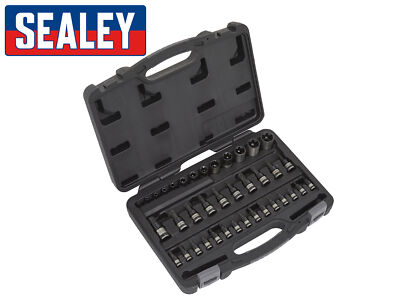 Sealey AK6197B Premier Black Bit Set Male Female TRX-Star Torx Bits T8 ...