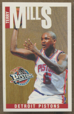 1996-1997 Panini Basketball Stickers #107 Terry Mills Detroit Pistons ...