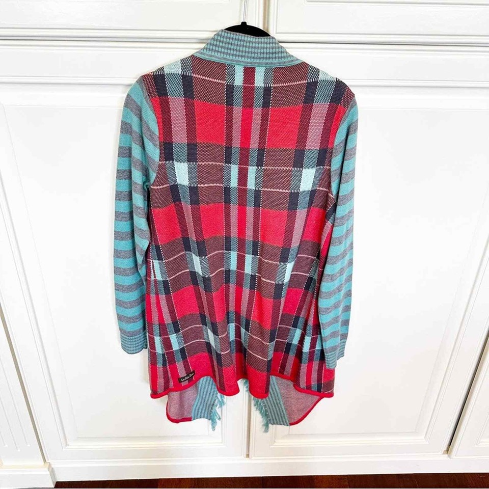 Matilda Jane Women’s Cotton Blend Plaid Waterfall Long Cardigan Duster ...