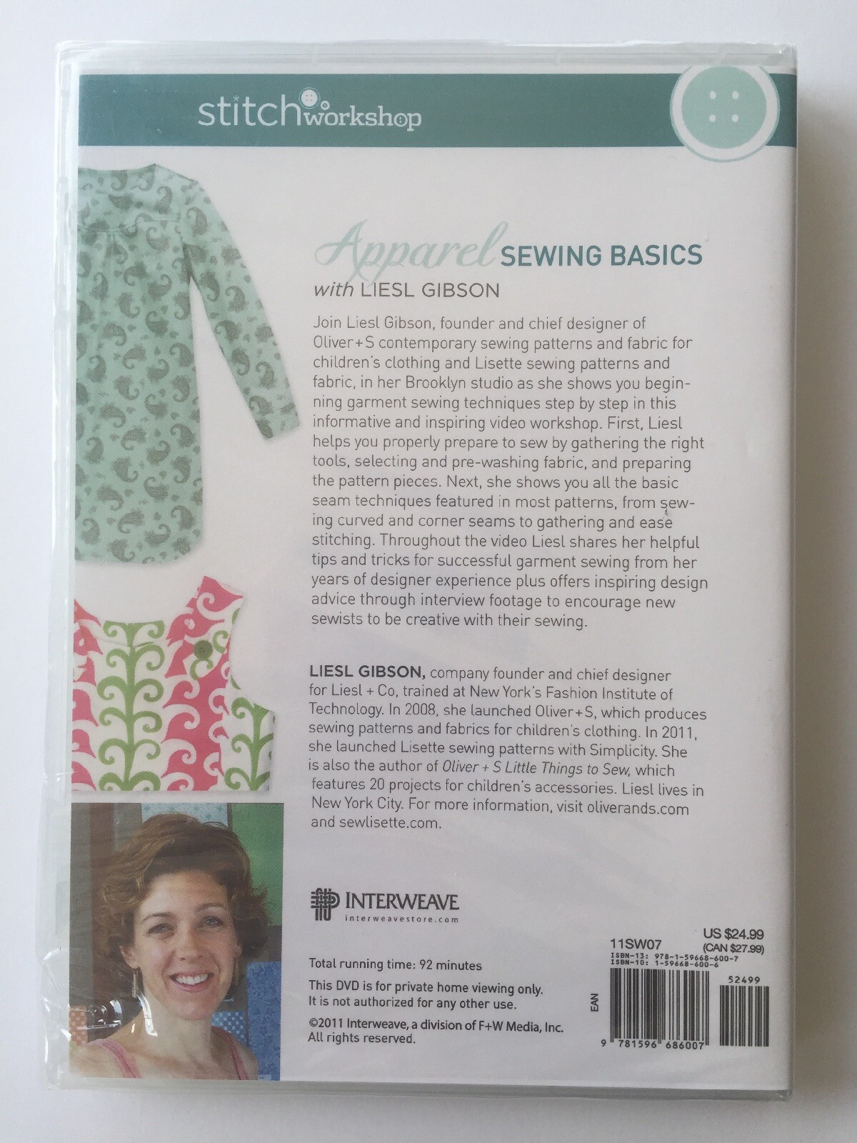 Apparel Sewing Basics with Liesl Gibson by Liesl Gibson (2011, DVD ...