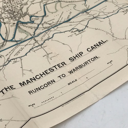 ANTIQUE GENUINE ORIGINAL MANCHESTER SHIP CANAL GENERAL PLAN MAP RUNCORN ...