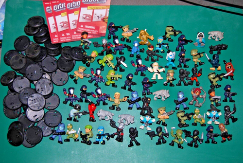 50 Piece Lot GI JOE MicroForce Mini Action Figures Cobra Destro Snake ...