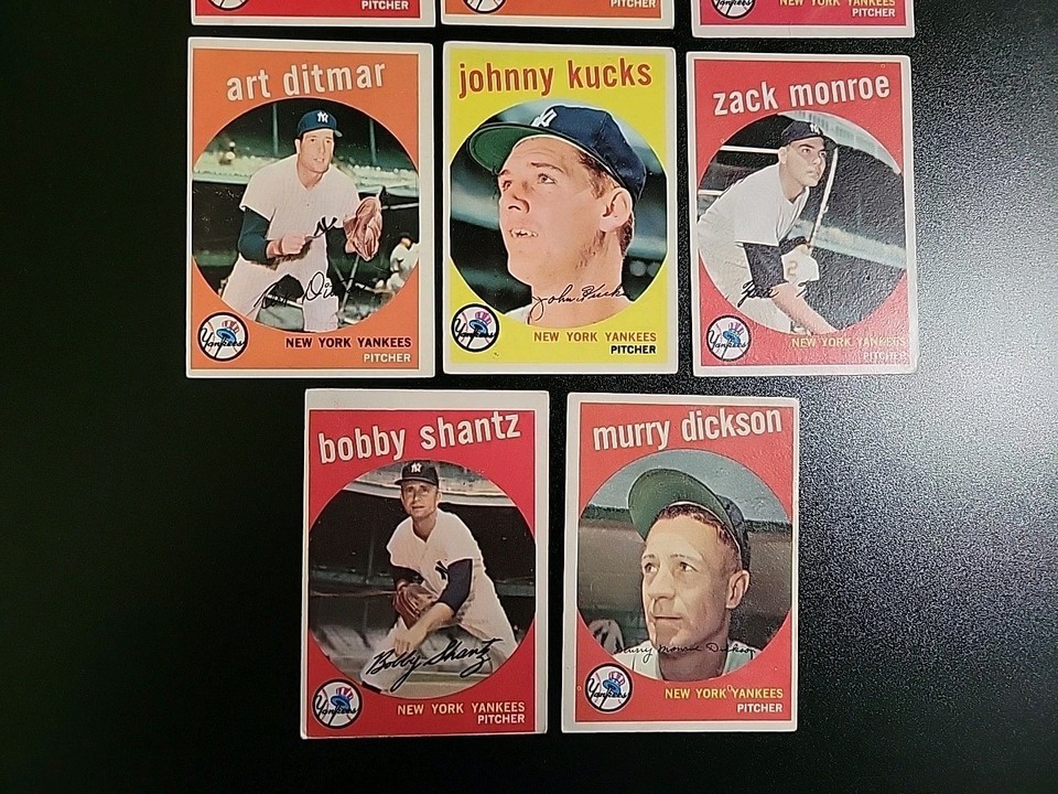 1959 Topps Baseball Cards - New York Yankees Lot (8) - W/ Ryne Duren | eBay
