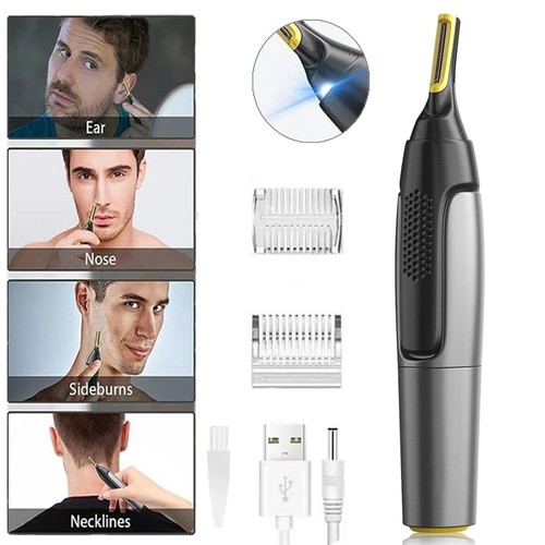 Rechargeable Nose Face Neck Eyebrow Hair Mustache Beard Trimmer Shaver ...