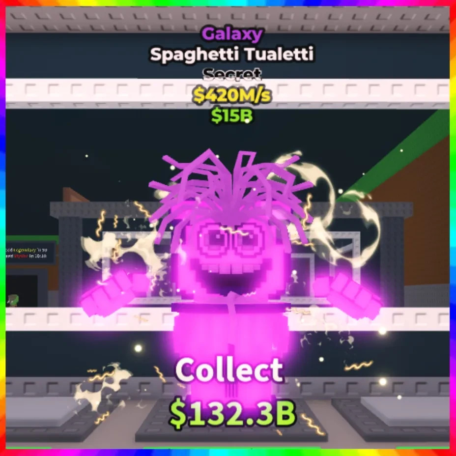 Galaxy Spaghetti Tualetti 420M/s | Steal A Brainrot Secrets 🤖 | eBay