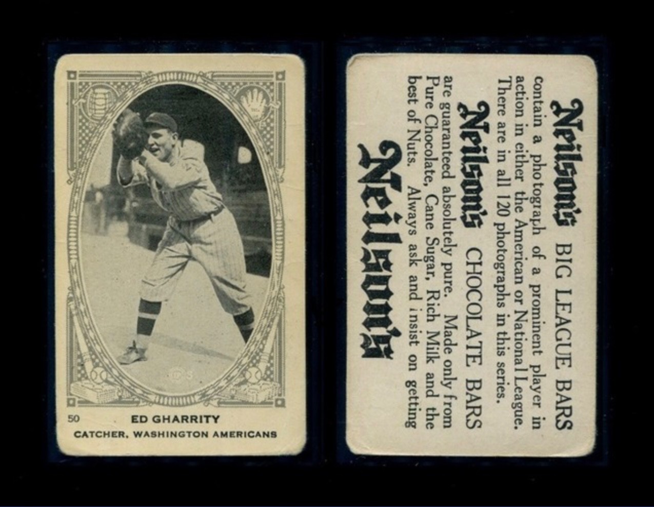 1922 V61 Neilson’s Chocolates Type 1 # 50 *** ED GHARRITY *** Wash ...