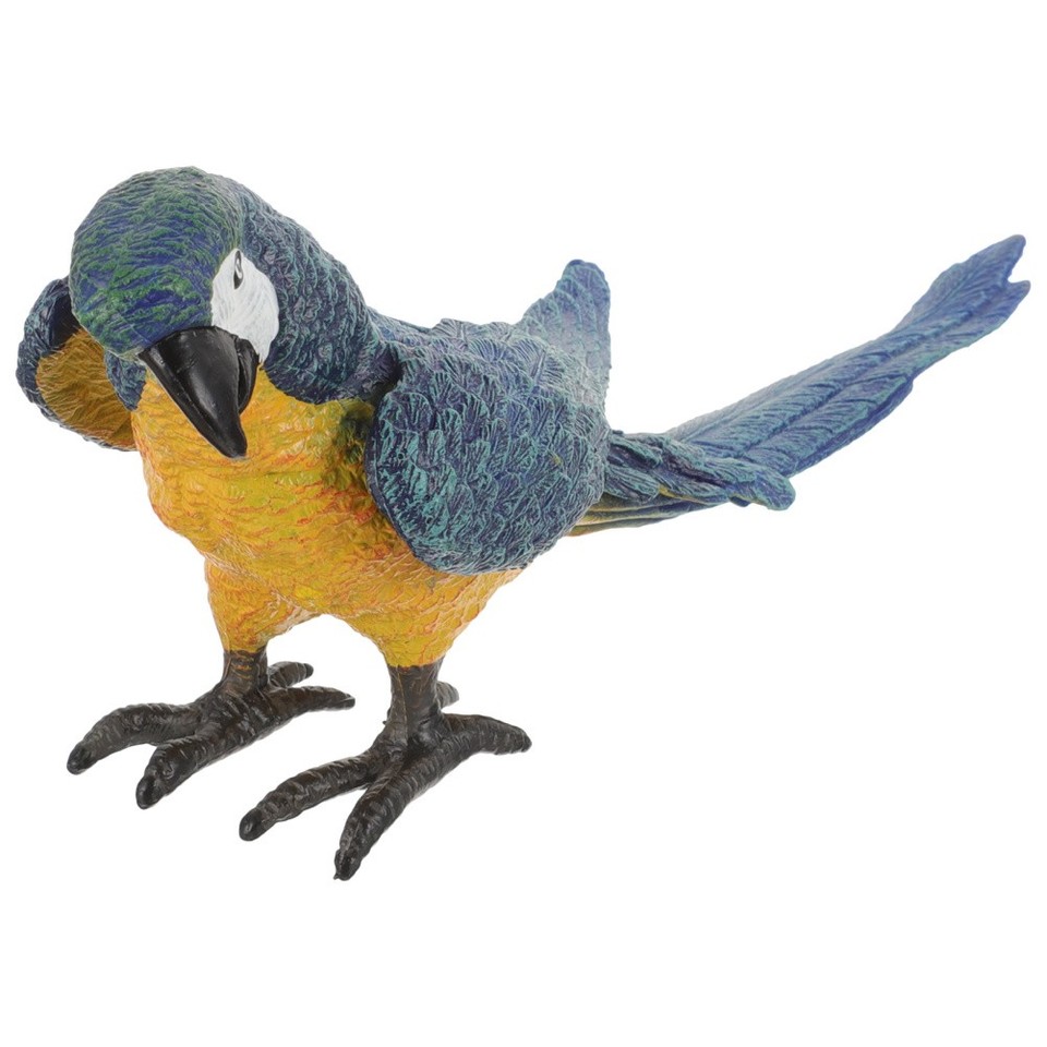 Artificial Parrot Sculpture Plastic Garden Figurine Realistic Bird ...