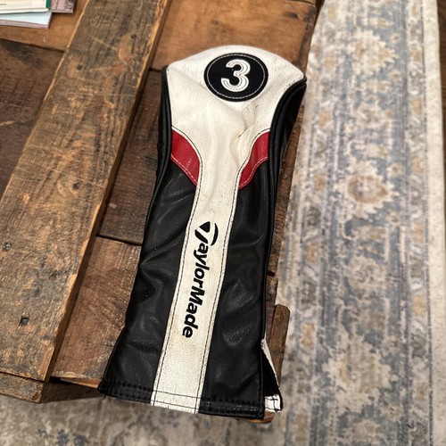 Taylormade Vintage Look Fairway 3 Wood Headcover Head Cover Black White ...