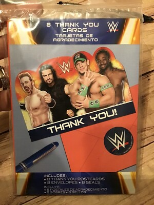 WWE Birthday Thank You Postcards 8 Count-new | eBay