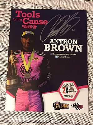 Antron Brown Signed 2016 Promo Card Nhra Drag Racing Autographed Very ...