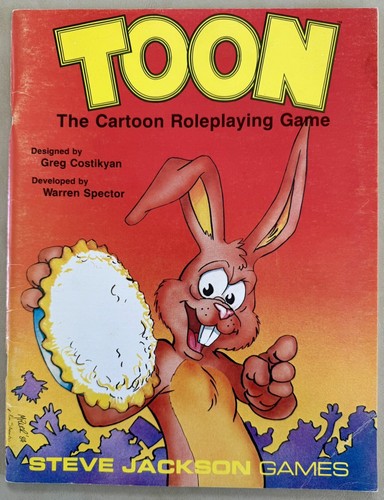 Toon The Cartoon Roleplaying Game Rule Book Instructions Steve Jackson ...
