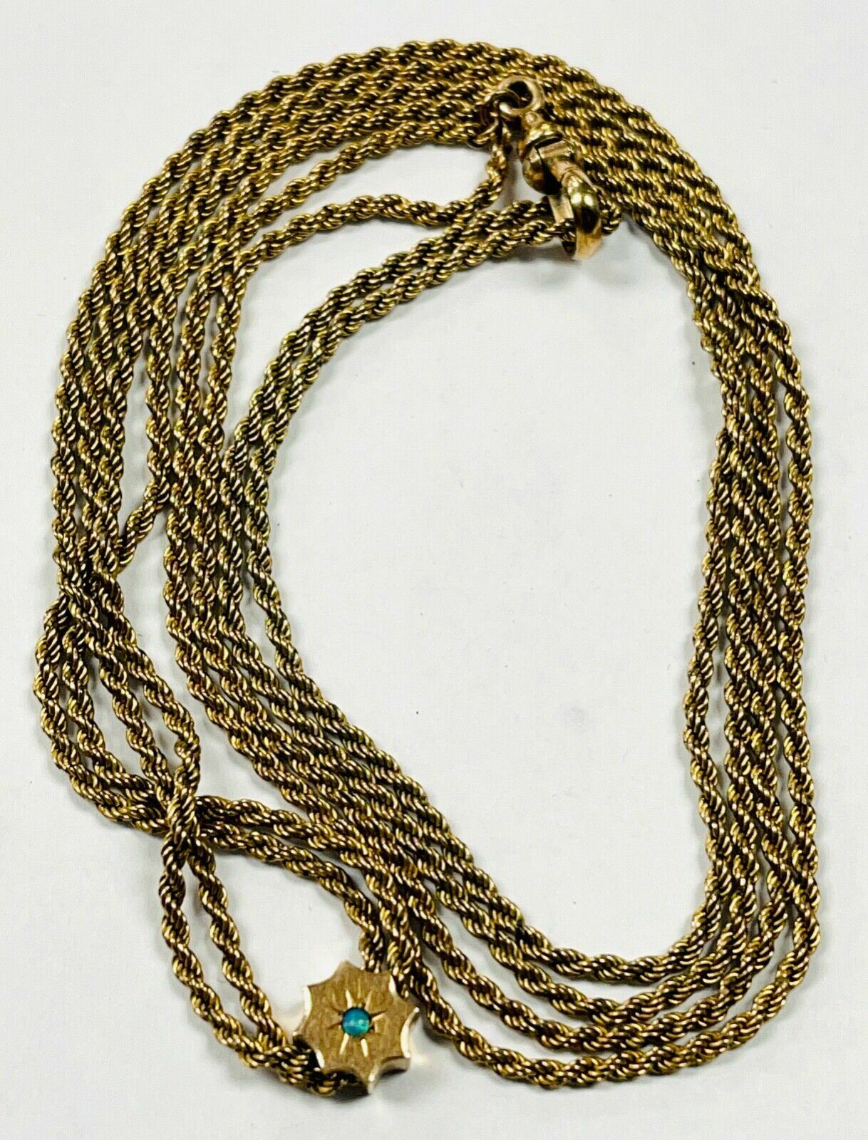 VINTAGE Antique Long Victorian Gold Filled Slider Watch Chain 1880's ...