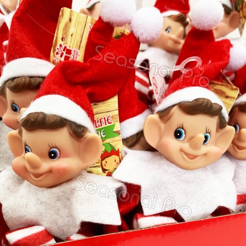 Original Sitting Elf Red Big Ears Boy Christmas Toy Naughty Elves ...