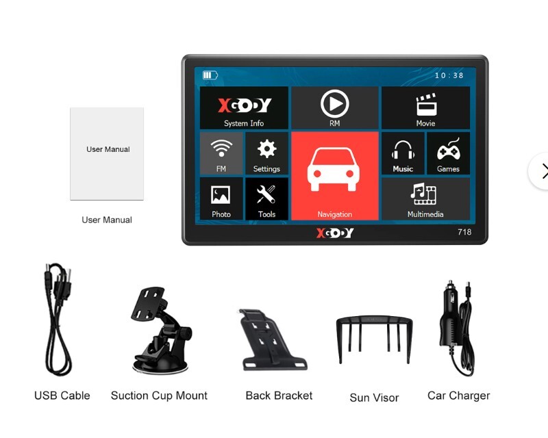 XGODY 7 inch GPS Navigation for Car GPS for Car Truck GPS 2023 Maps ...