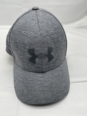 Hat Under Armour fitted Cap Gray Size MD/LG polyester stretch fit ...