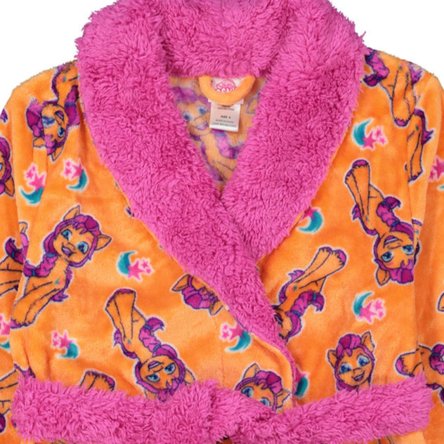 Girls' $42 My Little Pony Sunny Starscout Sherpa/Fleece Coral/Pink Robe ...