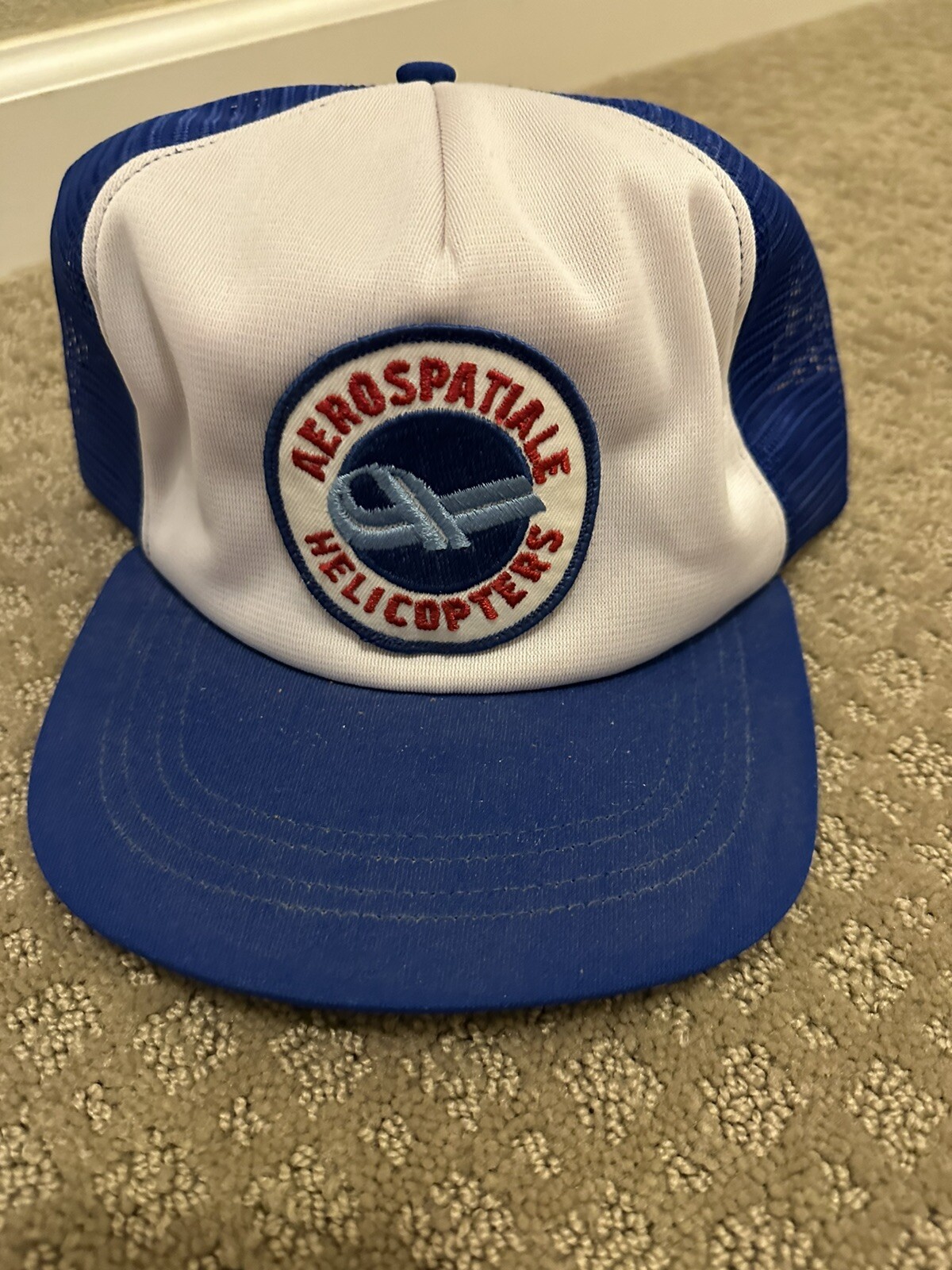 Vintage Aerospatialw Helicopter Hat Snapback Cap USA… - Gem