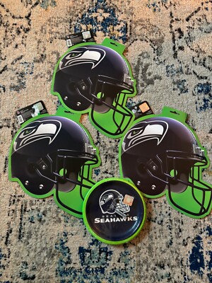 SEATTLE SEAHAWKS NFL FOOTBALL Party Supplies plates & 12" cutout decor ...