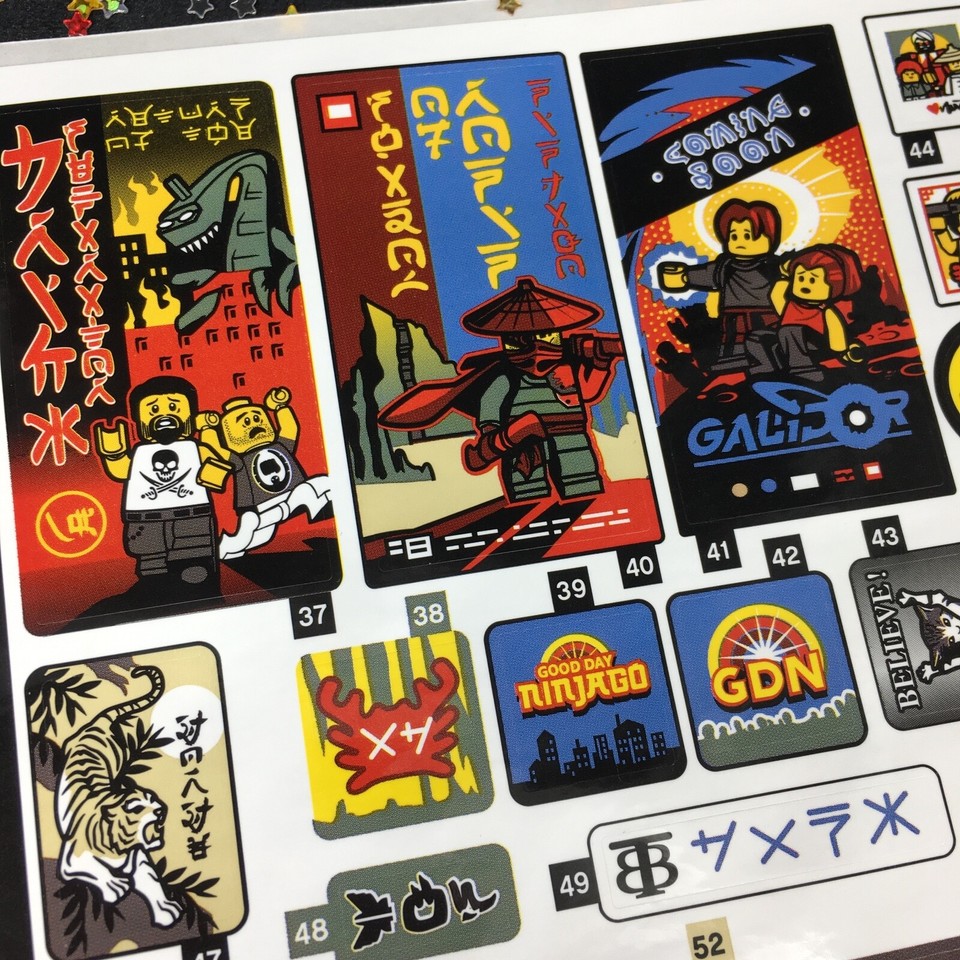 NEW LEGO Sticker Sheet 1 Ninjago Movie - NINJAGO City 70620 Retired ...