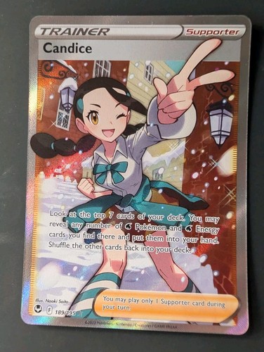 Pokémon TCG Candice (Full Art) Silver Tempest 189/195 Holo Ultra Rare ...