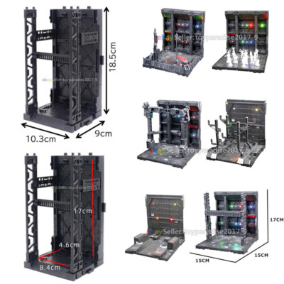 Gunpla 144 100 Gundam Model Yamada Display Base LED Hanger 6" 1/12 ...