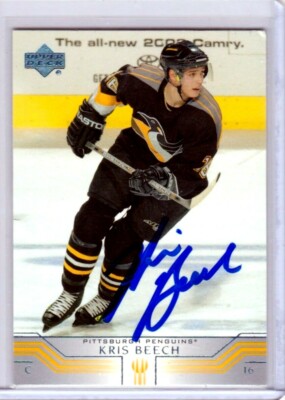 Pittsburgh Penguins KRIS BEECH 2001 UPPER DECK autograph signed card ...