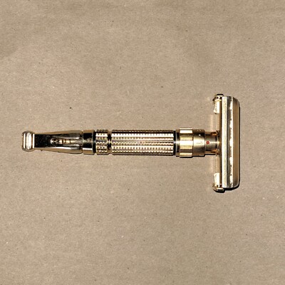 1958 Gillette D1 Toggle Razor w/ Red Dot Vintage D-1 Gillette Gold ...