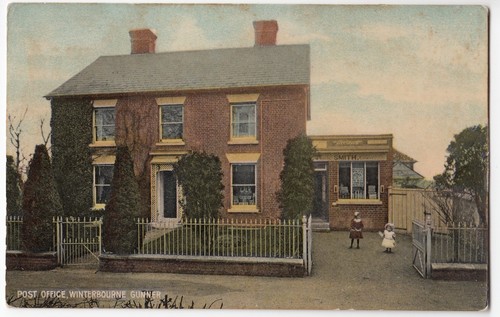 Wiltshire; Post Office, Winterbourne Gunner PPC, 1919 Porton Salisbury ...