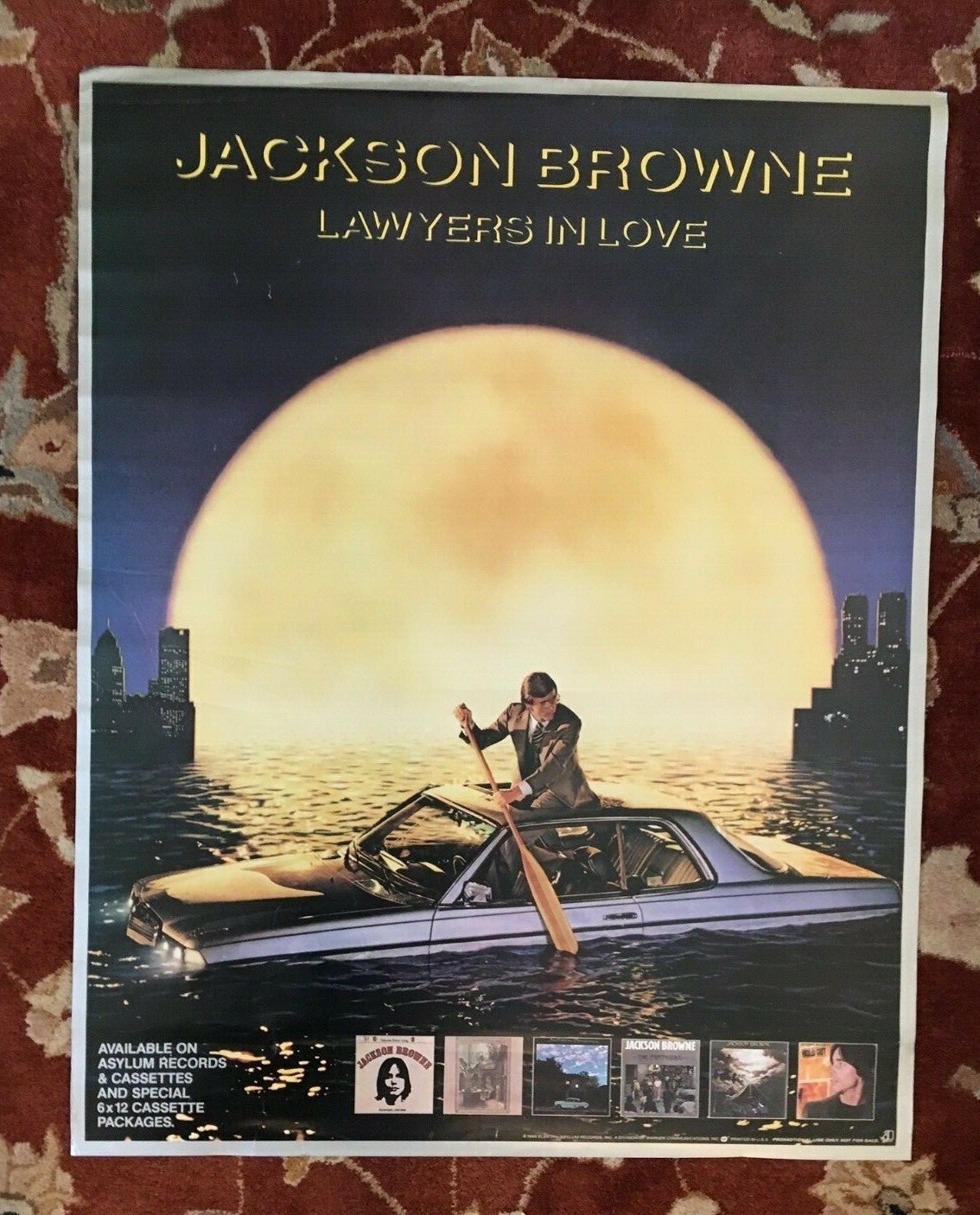 JACKSON BROWNE Lawyers In Love rare original promotional poster from ...