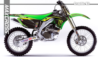 KAWASAKI KX250F KX450F 2006 - 2008 MAXCROSS GRAPHICS STICKER ...