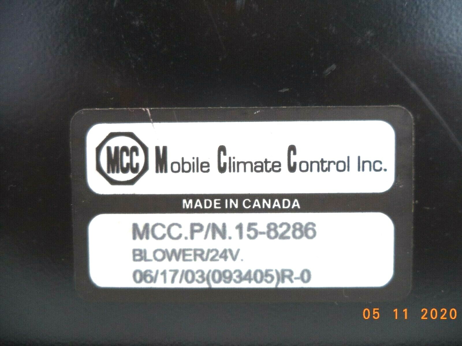 24V 10A Mobile Climate Control Blower Motor Assy, pn 15-8286 | eBay