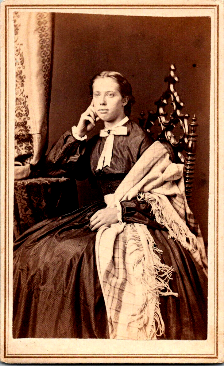 1860 CDV Photo Woman Delaware, Ohio by Evans Block ID'D Sallie Jones ...
