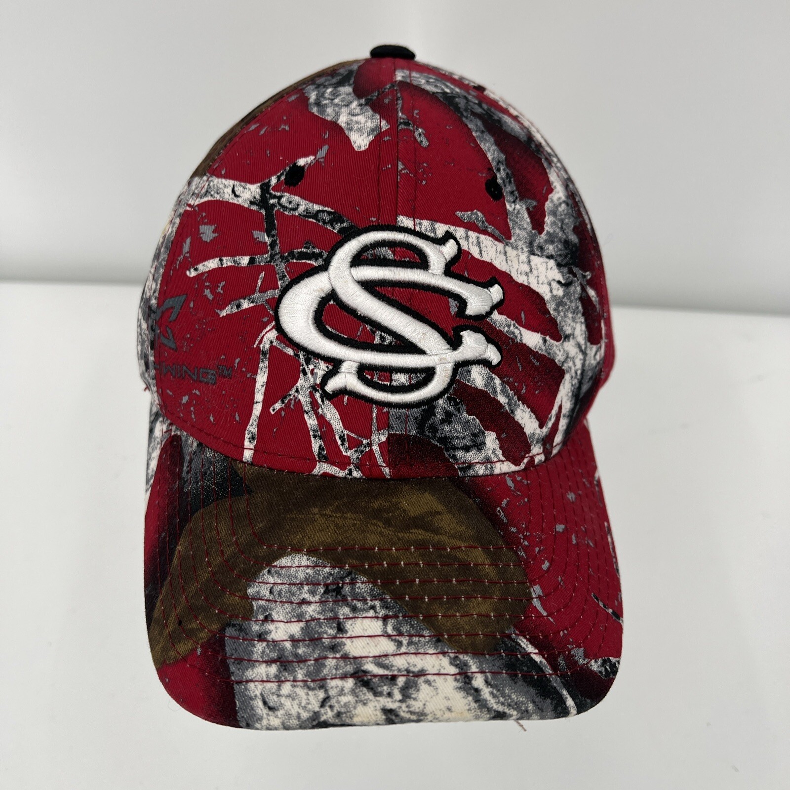 South Carolina SC Gamecocks Gameday Red Camo Baseball Hat Zephyr ...
