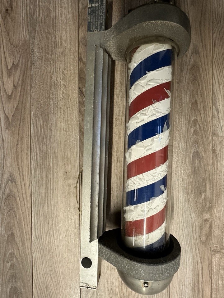 Vintage William Marvy Barber Pole Electric Light Model 405 Untested | eBay