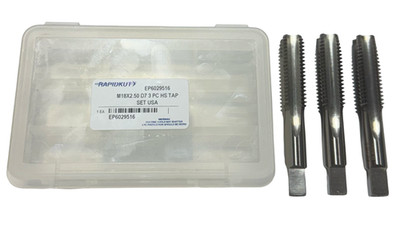 RapidKut M18 x 2.50mm HSS Tap Set 4 Flute D7 Plug Bottoming Taper USA ...